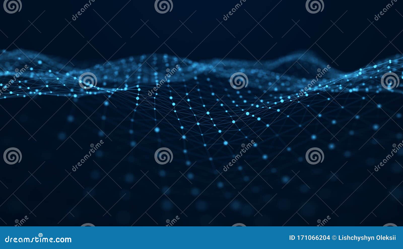 Big Data Visualization 3D. Technology Wave. Analytics Representation ...
