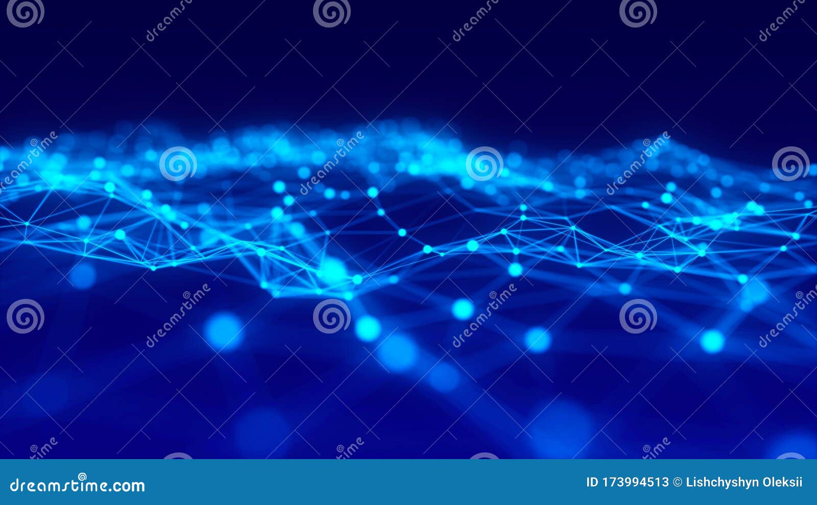 Big Data Visualization 3D. Technology Wave. Analytics Representation ...