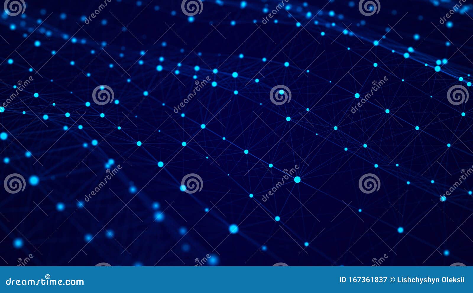 Big Data Visualization 3d Network Connection Structure Analytics Representation Digital