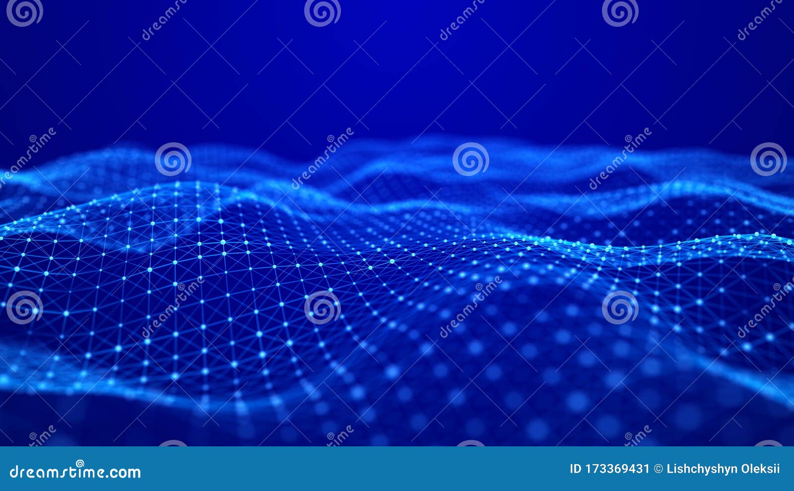 Big Data Visualization 3D. Technology Wave. Analytics Representation ...