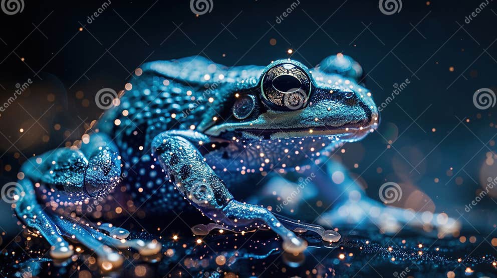 Big Data Visualization. a Digital Frog in Flow Information. Information ...