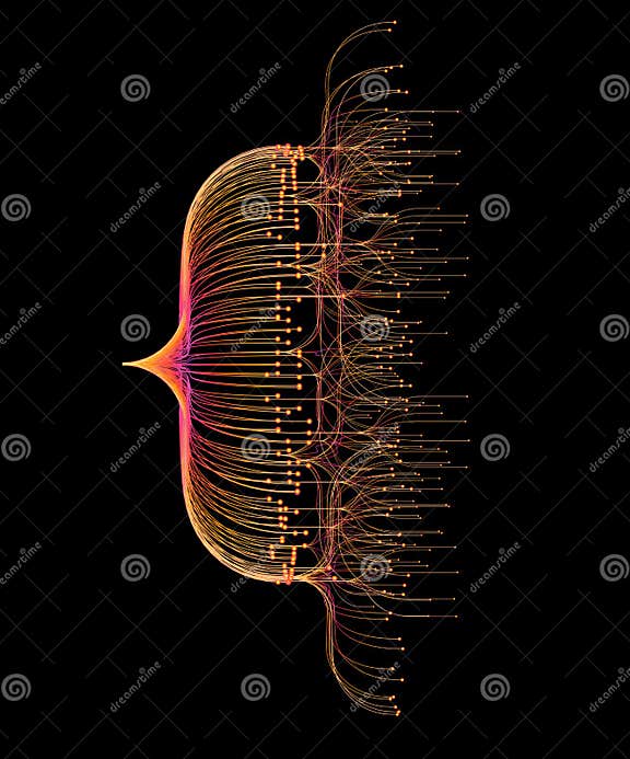 Big Data Visualization Digital Data Threads Plot Network Stock ...