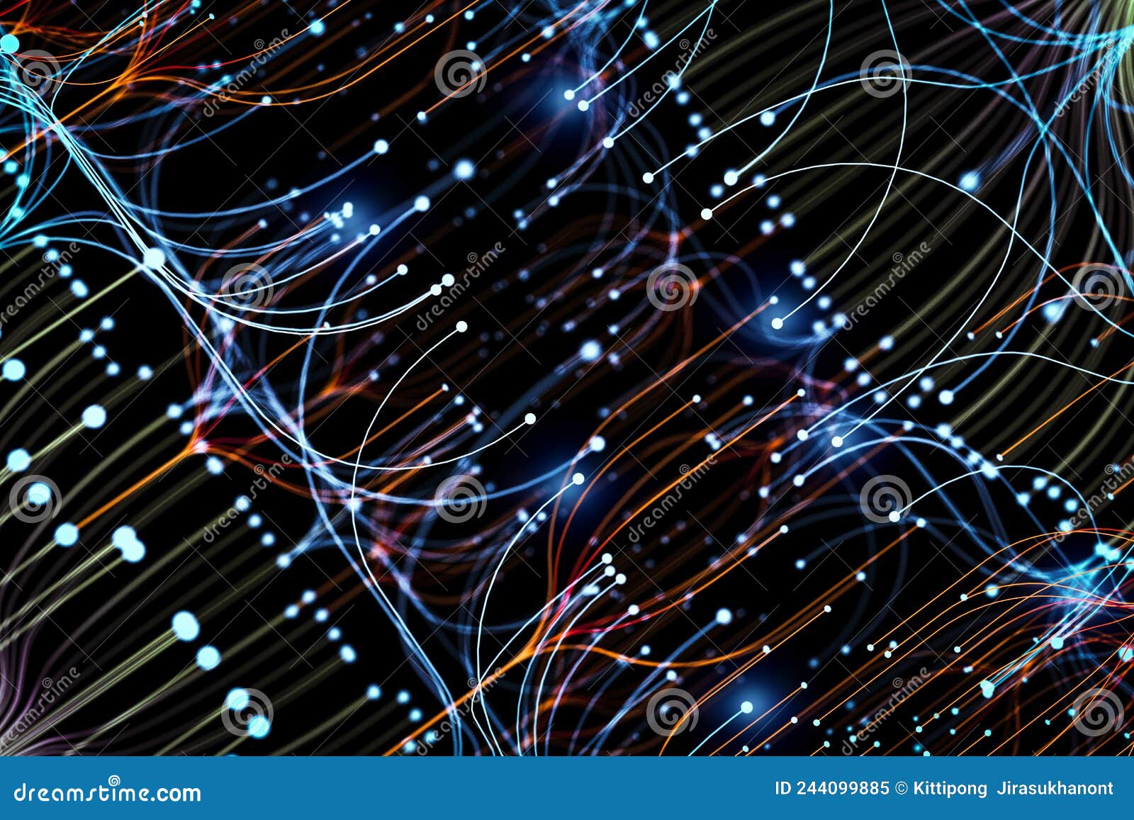 Big Data Visualization Digital Data Threads Plot Network Stock ...