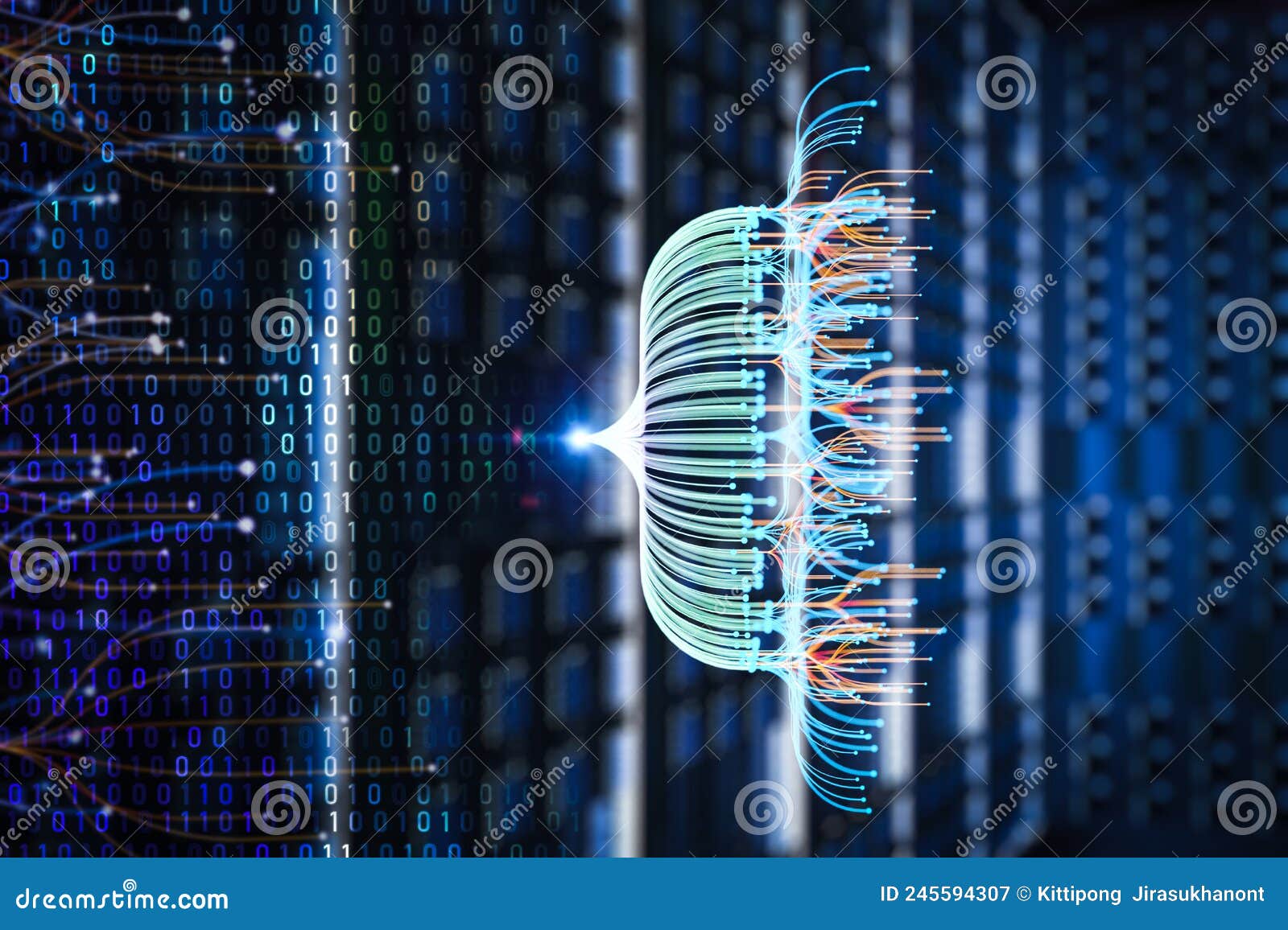 Big Data Visualization Digital Data Threads Plot Network Stock ...