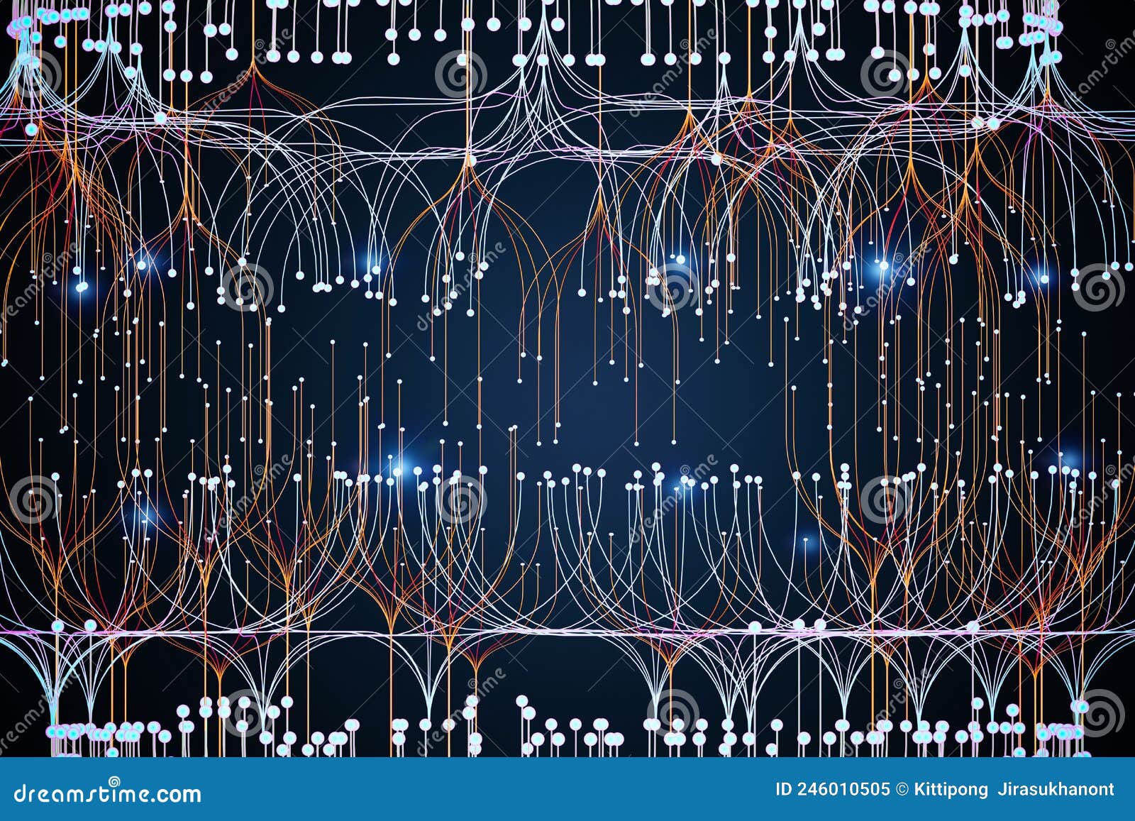 Big Data Visualization Digital Data Threads Plot Network Stock ...