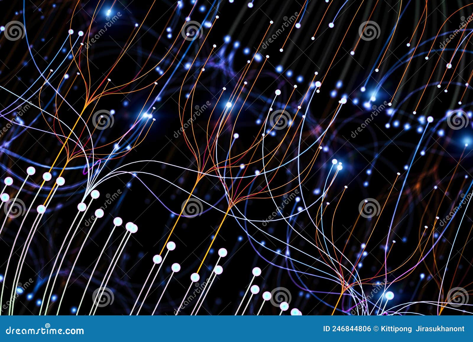 Big Data Visualization Digital Data Threads Plot Network Stock ...