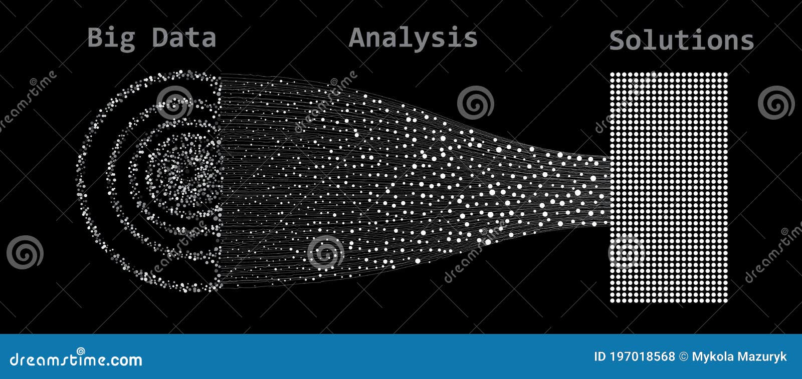 Big Data Visualization with Dots and Lines Stock Vector - Illustration ...