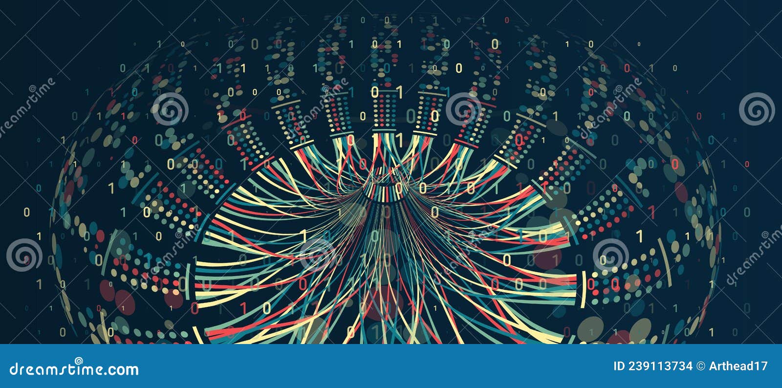 Big Data Visualization A Dynamic Array Of Information Data Sorting Process Big Data Stream