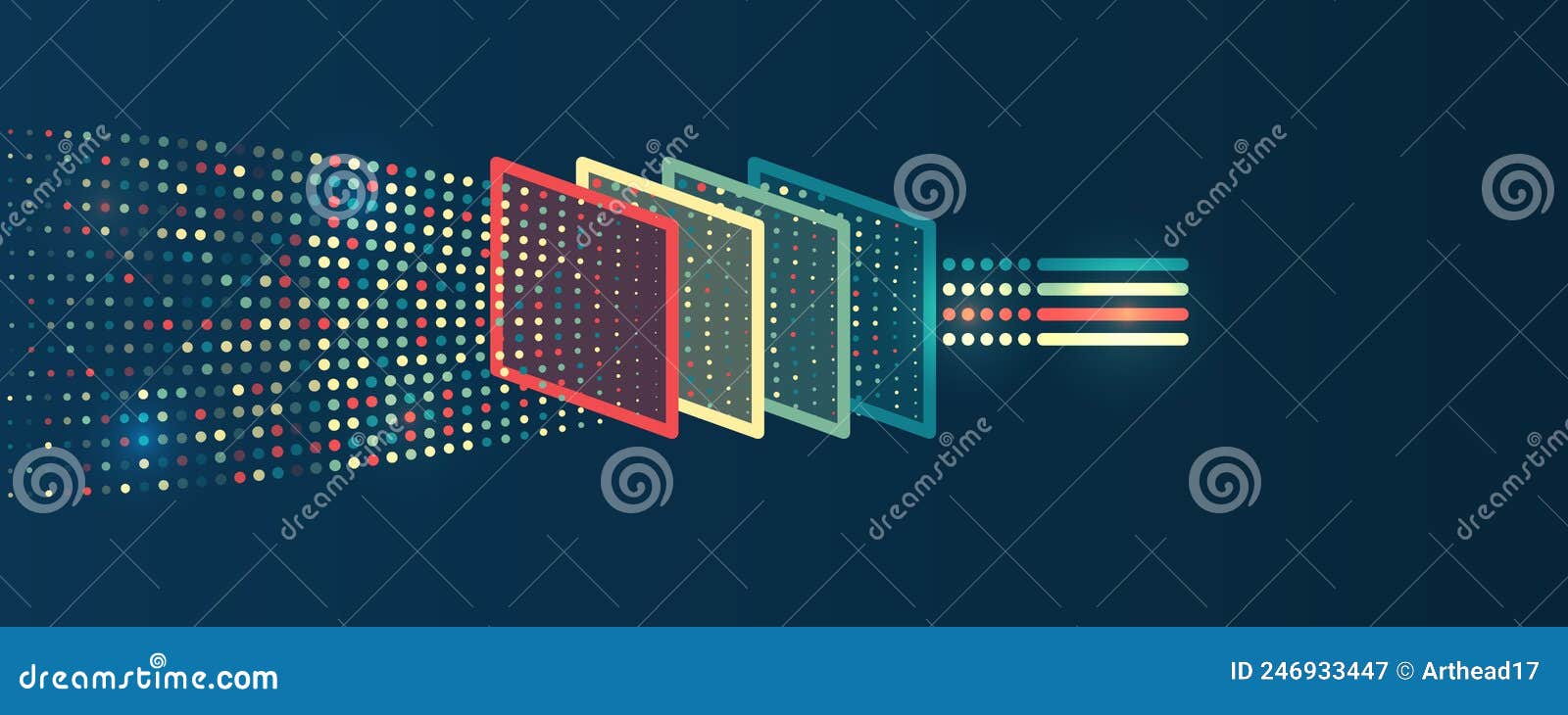 Big Data Visualization A Dynamic Array Of Information Data Sorting Process Big Data Stream