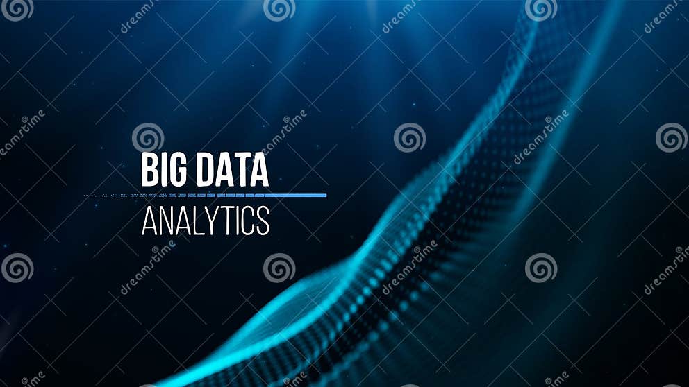 Big Data Visualization with a Dynamic Blue Grid. Data Connect Dots ...
