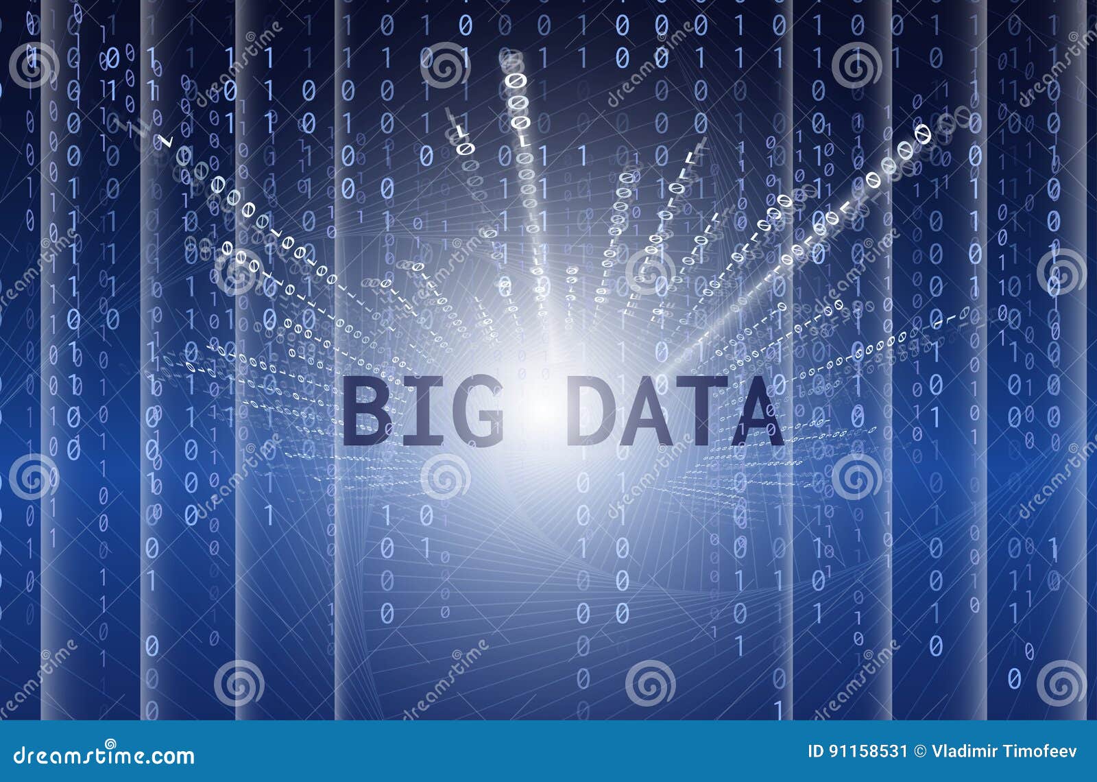 Big Data Visualization Fractal Element With Lines And Dots Array Big Data Connection Complex