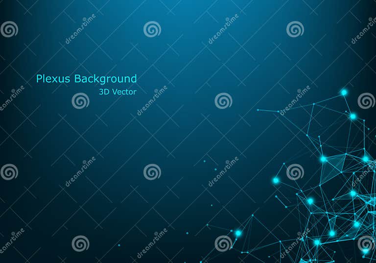 Big Data Visualization Fractal Element With Lines And Dots Array Big Data Connection Complex