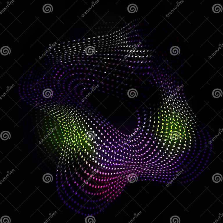 Big Data Visualization. Fractal Element with Lines and Dots Array. Big Data Connection Complex ...