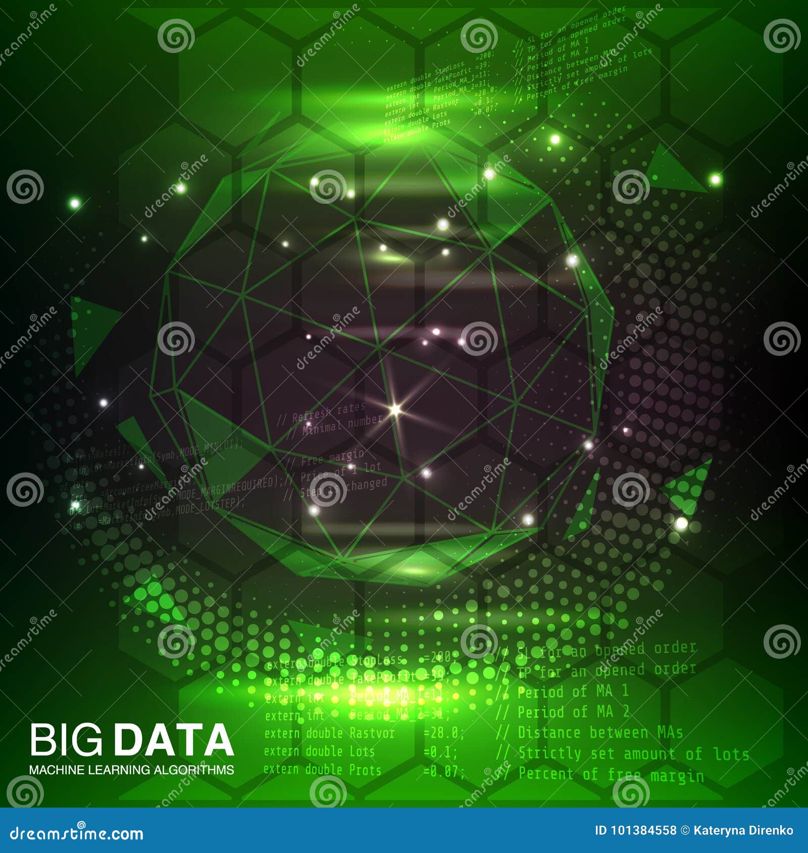 Big Data Visualization. Futuristic, Information Aesthetic Design Stock ...