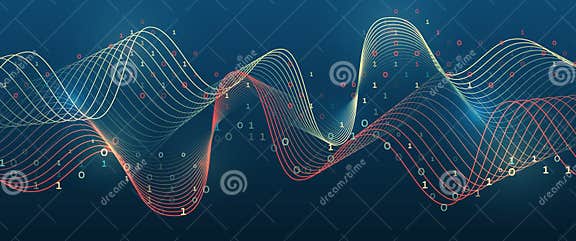 Big Data Visualization. Futuristic Network or Business Analytics. Structuring the Flow of ...