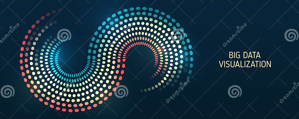 Big Data Visualization, Infinity Sign. a Dynamic Array of Information ...