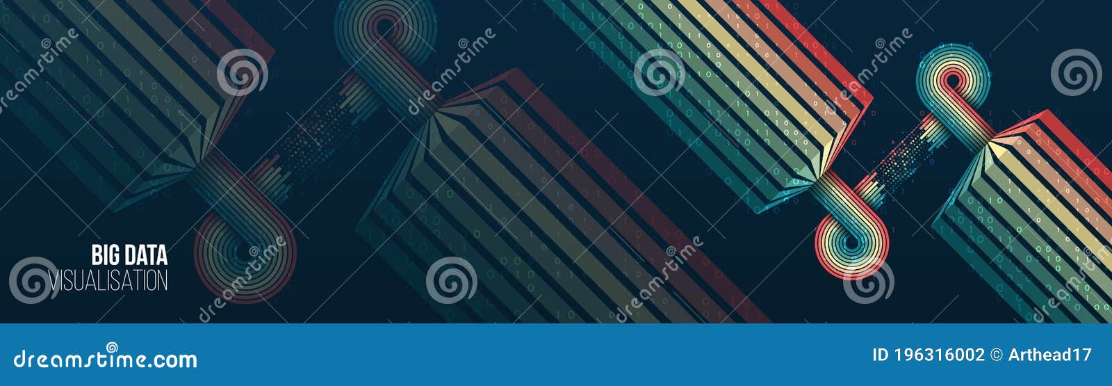 Big Data Visualization Information Analytics Concept Abstract Stream Information Filtering