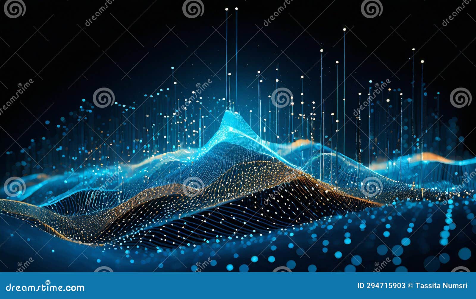 Analysis of Complex Databases, Science, Abstract Technology, Social Network. Stock Illustration ...