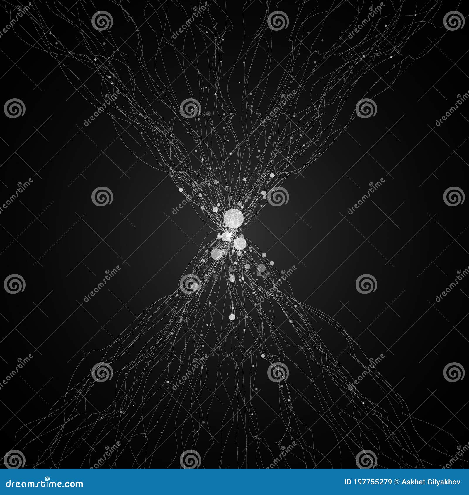 Big Data Visualization Lines With A Cluster Of Dots In The Center Deep Learning Algorithms
