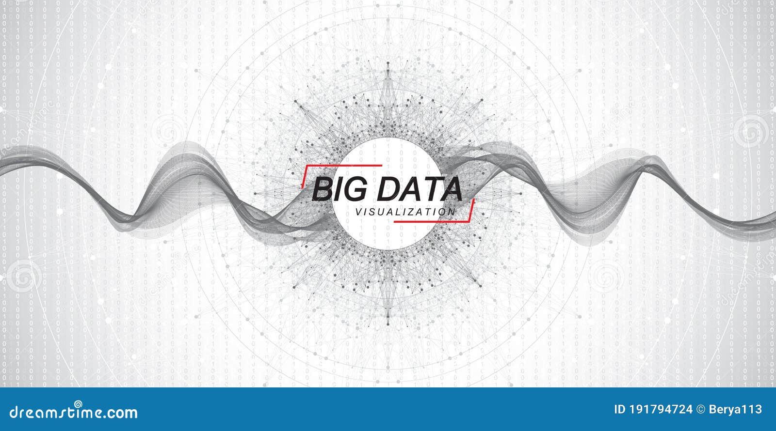 Big Data Visualization. Big Data Machine Learning Algorithms. Data Array Visualization Stock ...