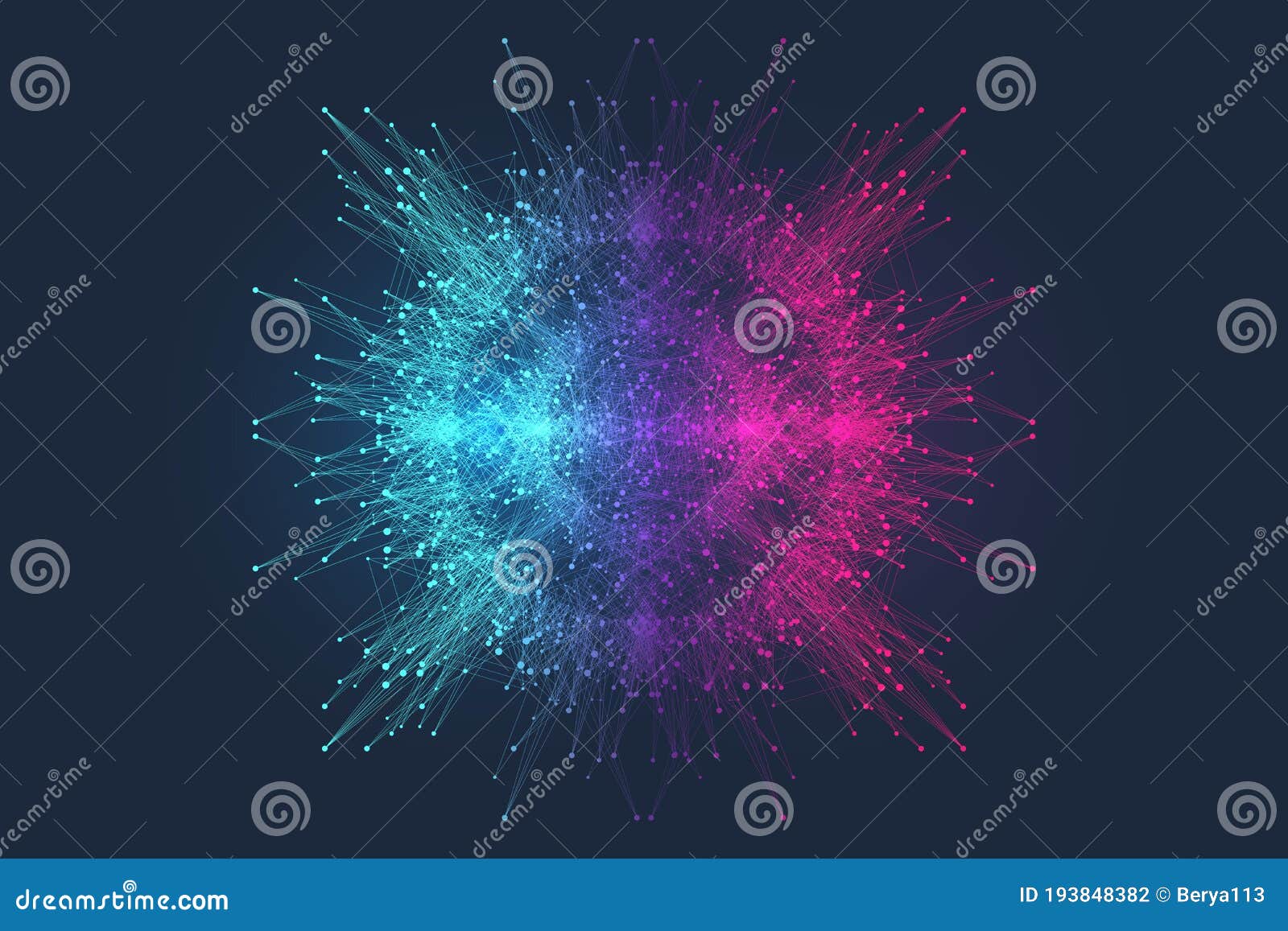 Big Data Visualization. Big Data Machine Learning Algorithms. Data Array Visualization Stock ...