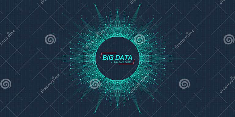 Big Data Visualization. Big Data Machine Learning Algorithms. Data Array Visualization Stock ...