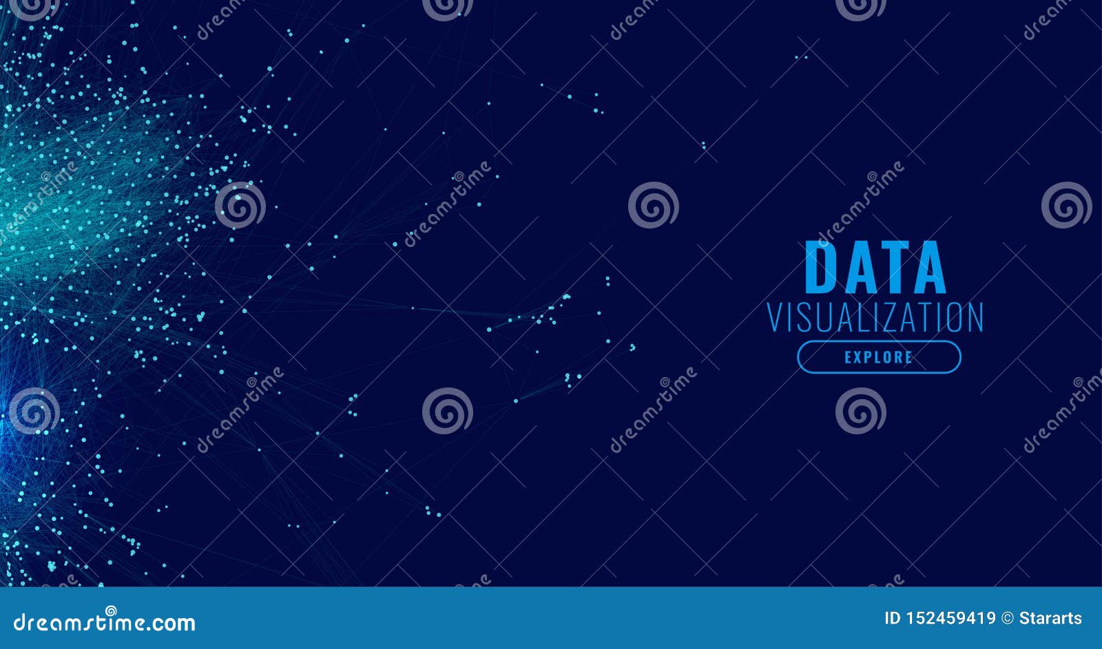 Big Data Visualization Mesh Diagram Concept Background Stock Vector ...