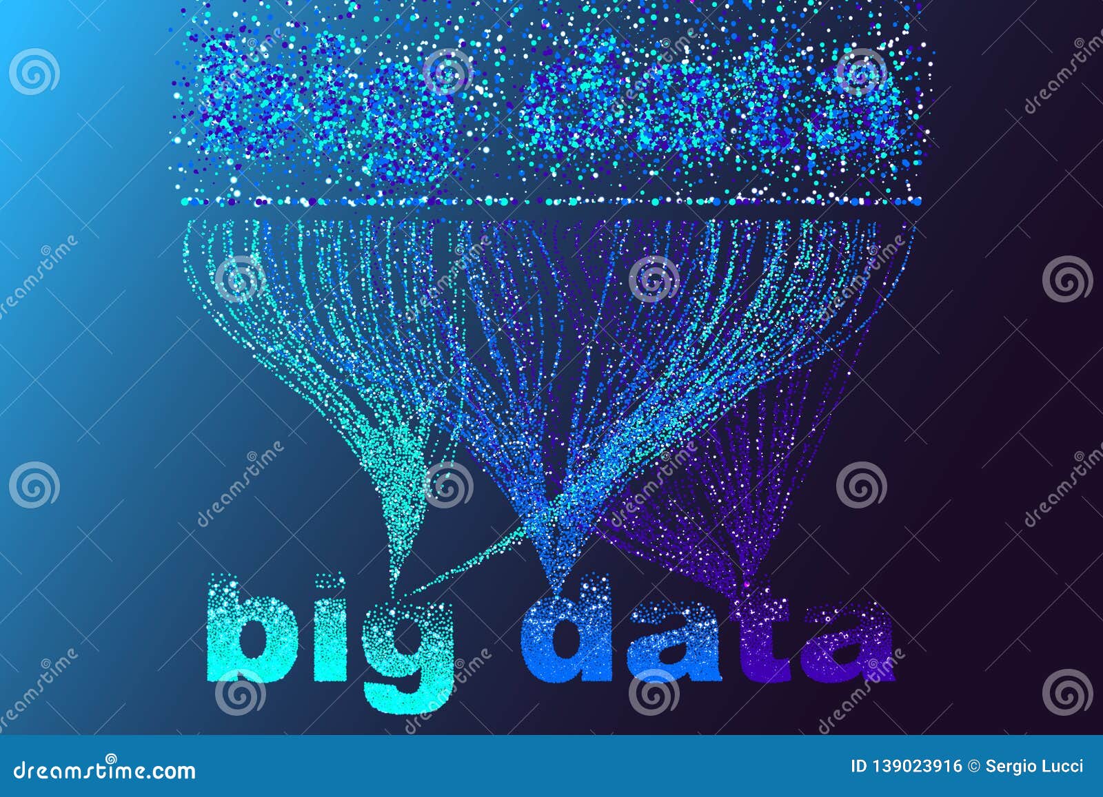 Big Data Visualization Network Big Data Matrix Stock Vector ...