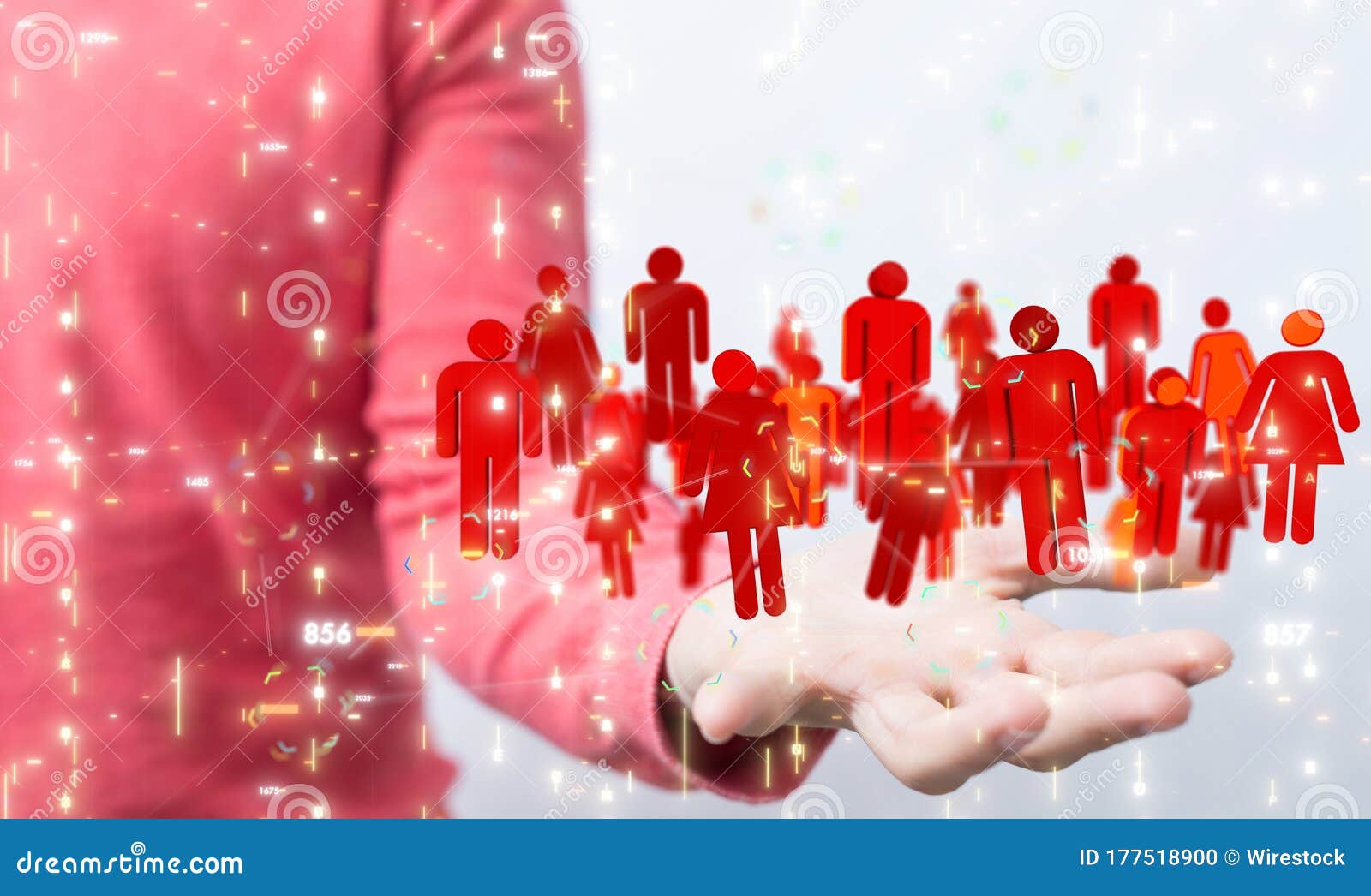 A Big Data Visualization. Network Connection Structure Stock Photo ...