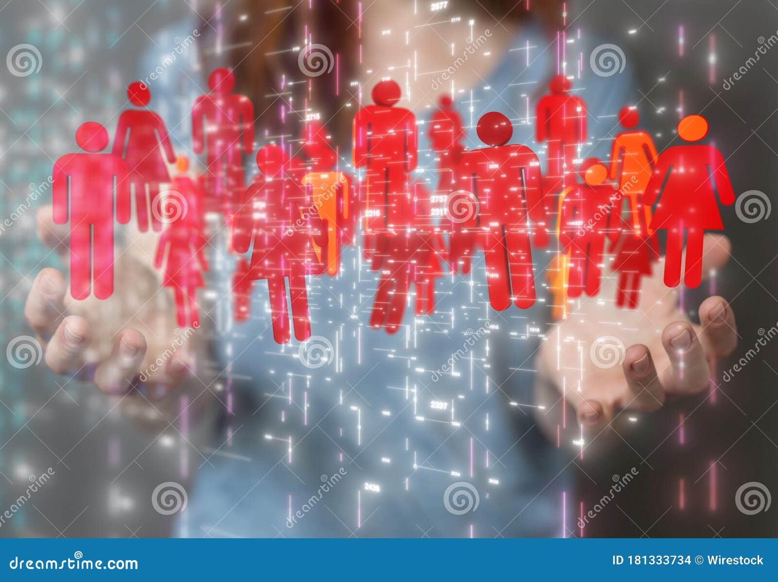 A Big Data Visualization. Network Connection Structure Stock Photo ...