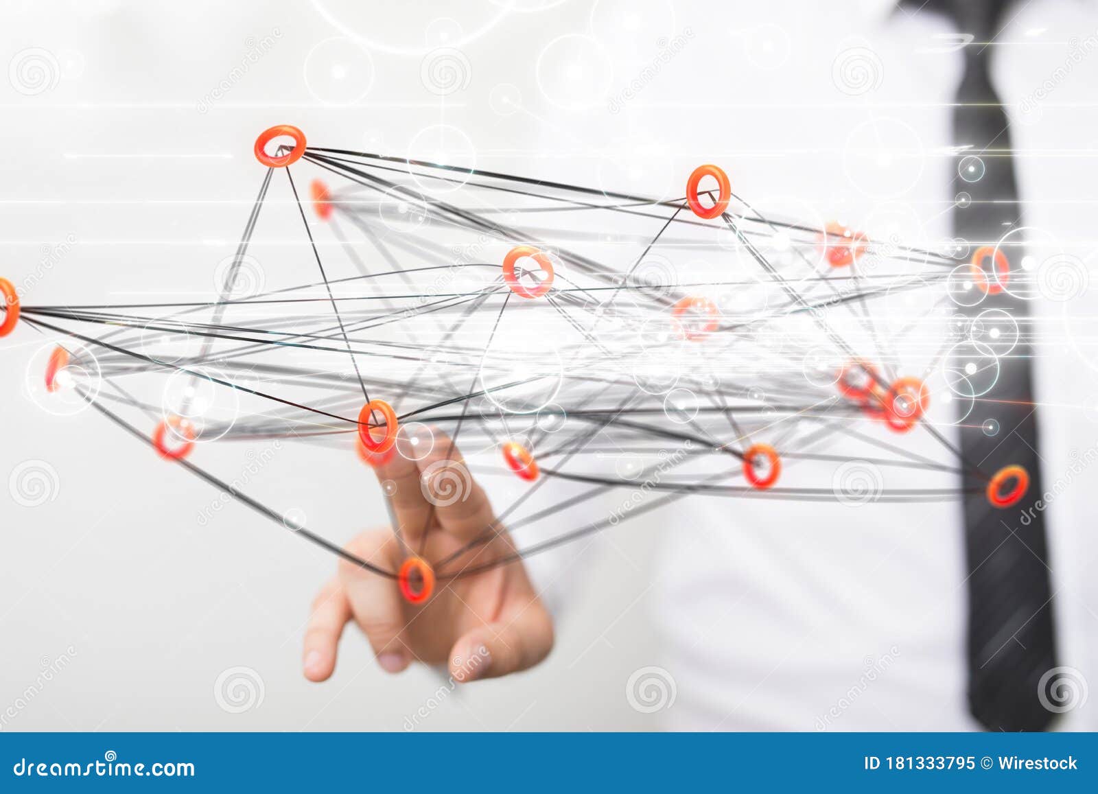 A Big Data Visualization. Network Connection Structure Stock Image ...