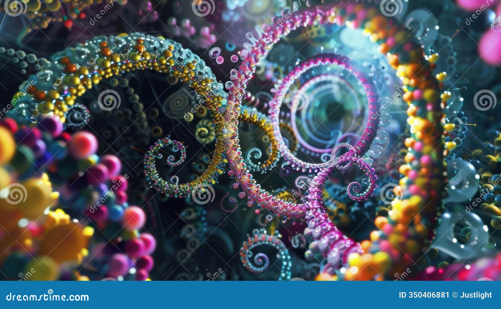 Big Data Visualization Showing Colorful Intertwined Strands of ...