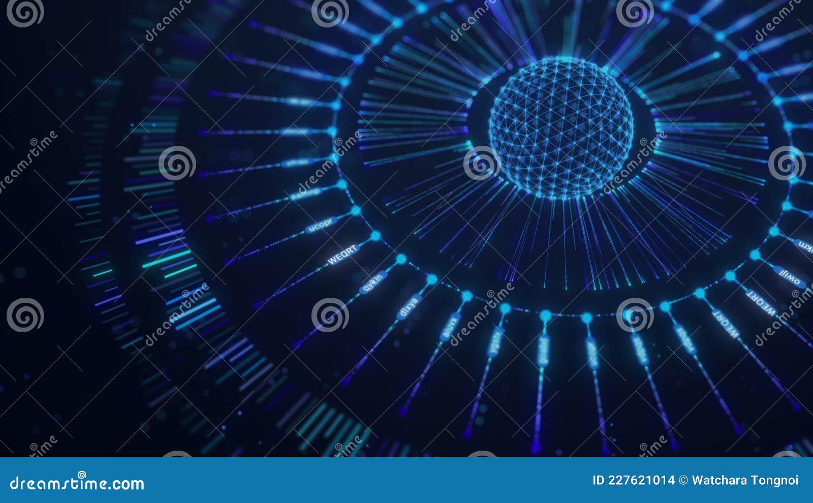 Big Data Visualization in Sphere Shape Technology Abstract Background ...