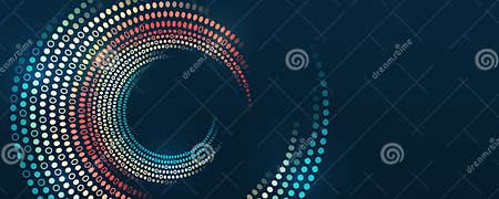 Big Data Visualization, Spiral Sign. a Dynamic Array of Information. Data Sorting Process Stock ...