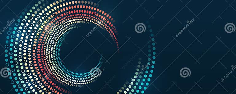 Big Data Visualization, Spiral Sign. a Dynamic Array of Information. Data Sorting Process Stock ...