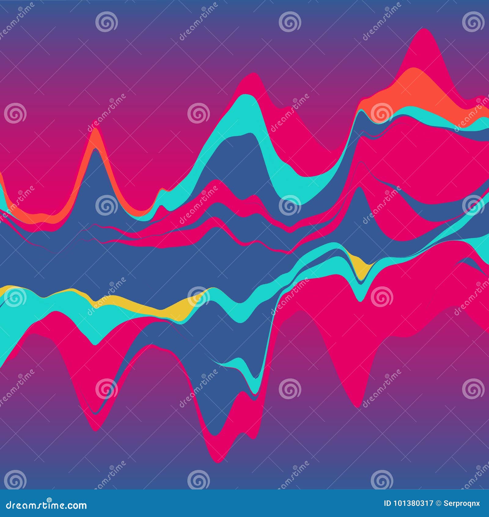 Big Data Visualization. Streamgraph. Futuristic Infographic Stock ...