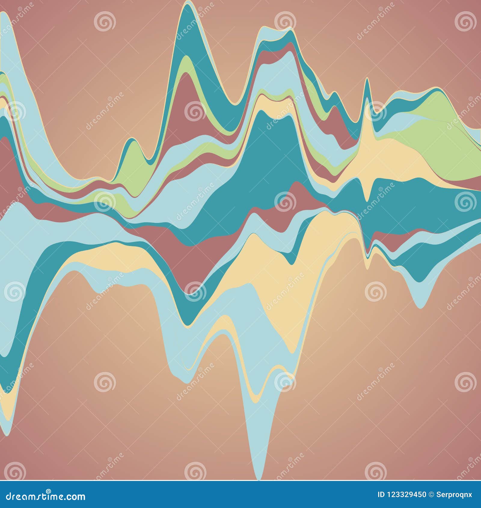 Big Data Visualization. Streamgraph. Futuristic Infographic Stock ...