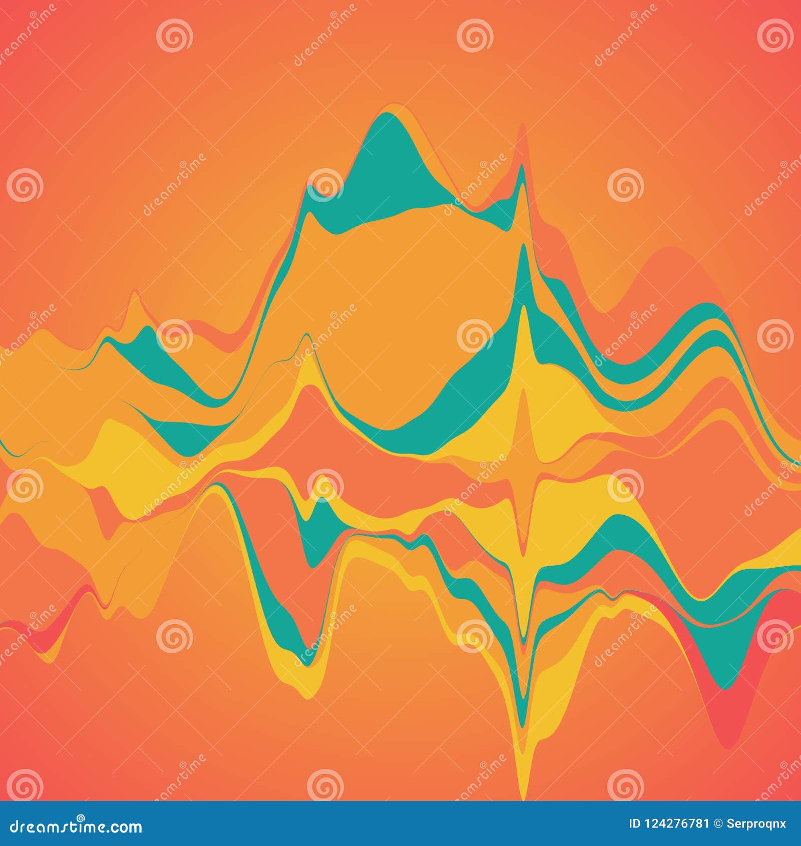 Big Data Visualization. Streamgraph. Futuristic Infographic Stock ...