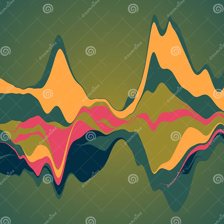 Big Data Visualization. Streamgraph. Futuristic Infographic Stock ...