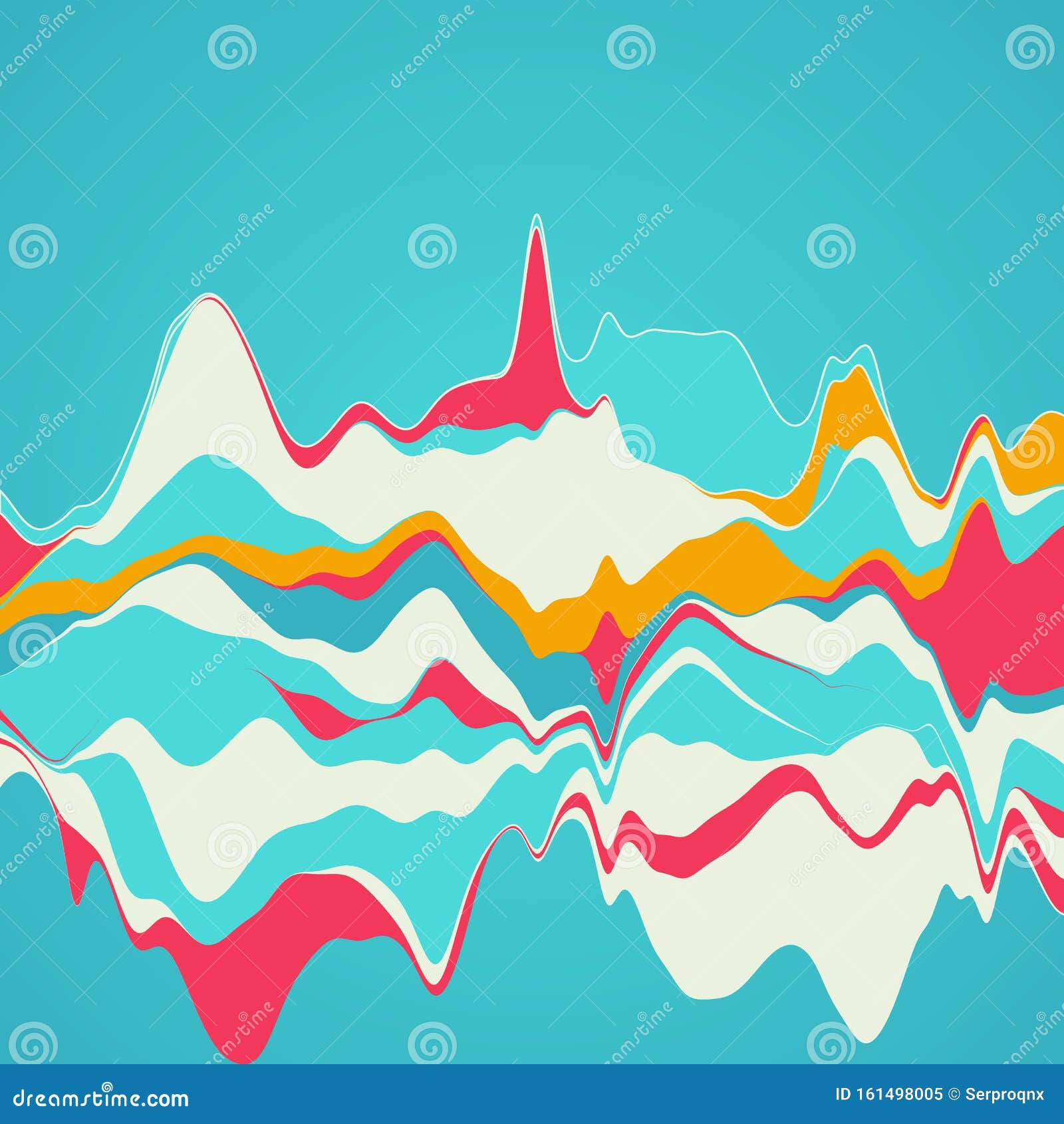 Big Data Visualization. Streamgraph. Futuristic Infographic ...