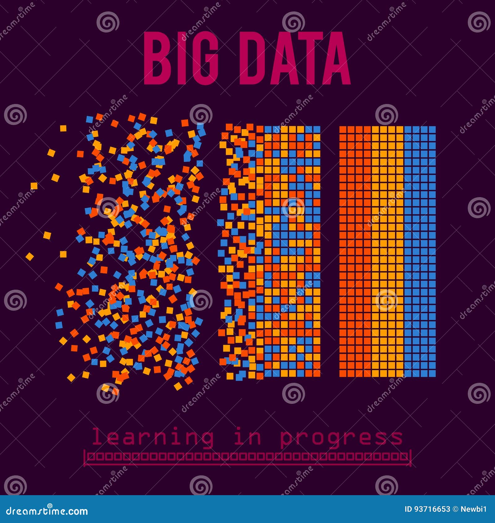 Big Data Visualization Vector Background. Stock Vector - Illustration of information ...