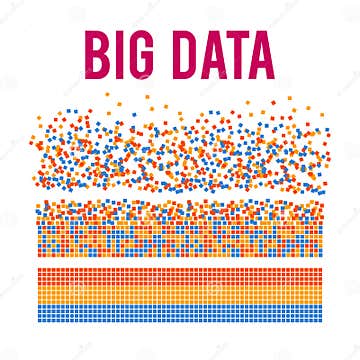 Big Data Visualization Vector Background. Stock Vector - Illustration ...