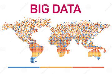 Big Data Visualization Vector Background. Stock Vector - Illustration ...