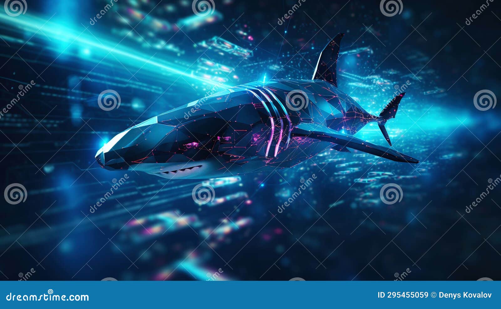 Big Data Visualization Where a Digital Shark Swims in the Data Stream ...