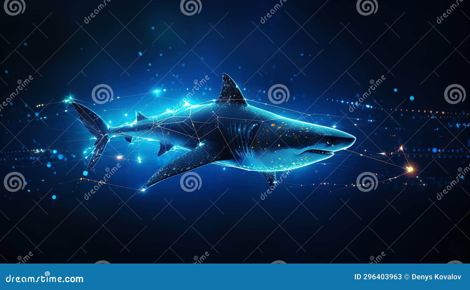 Big Data Visualization Where a Digital Shark Swims in the Data Stream ...