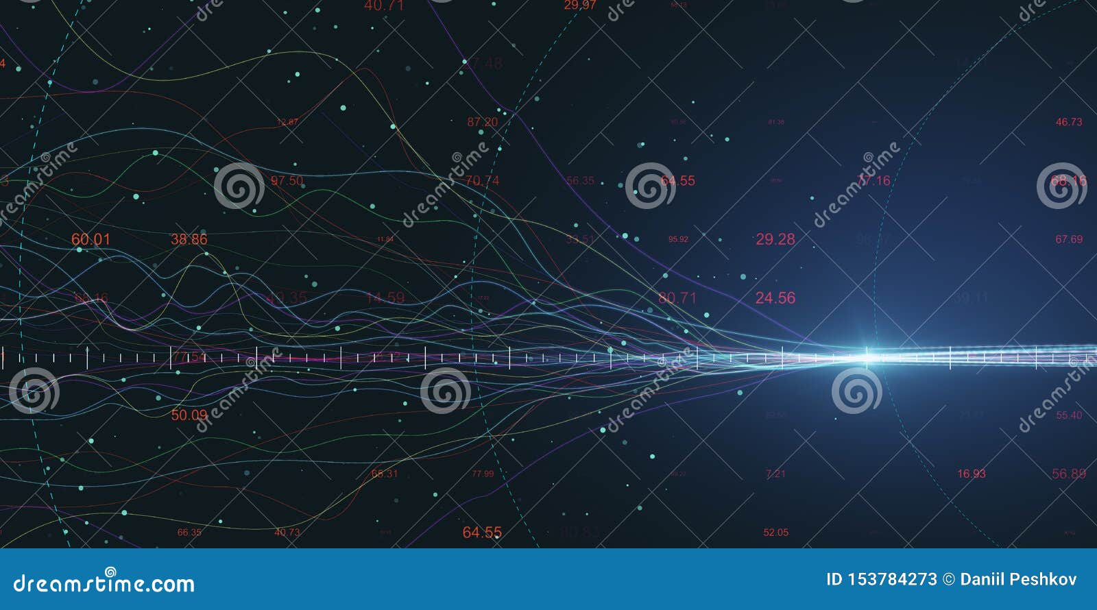 Big Data and Volume Concept Stock Illustration - Illustration of cyber ...