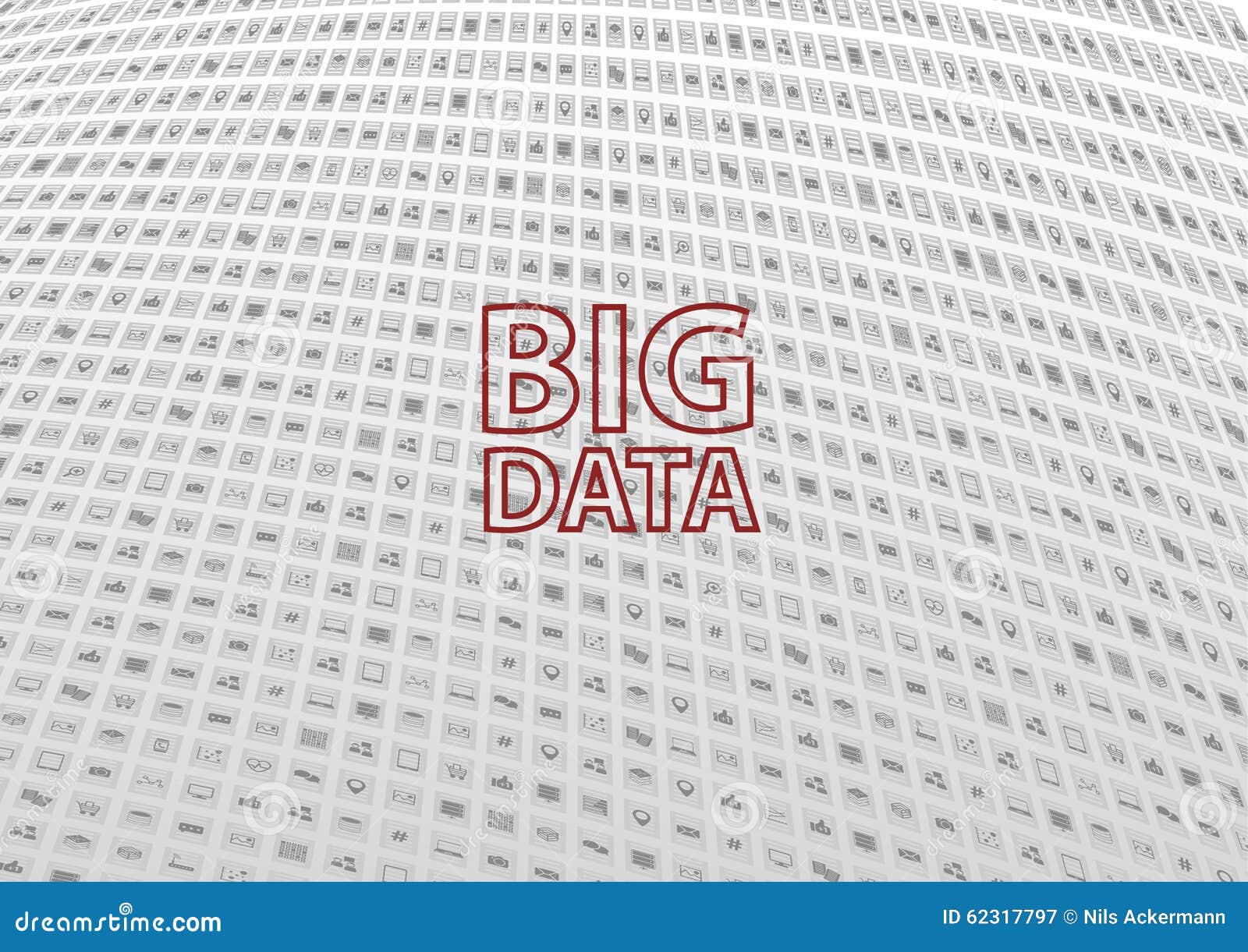 Big Data Volume Concept Illustration. Information Age with Large Data ...