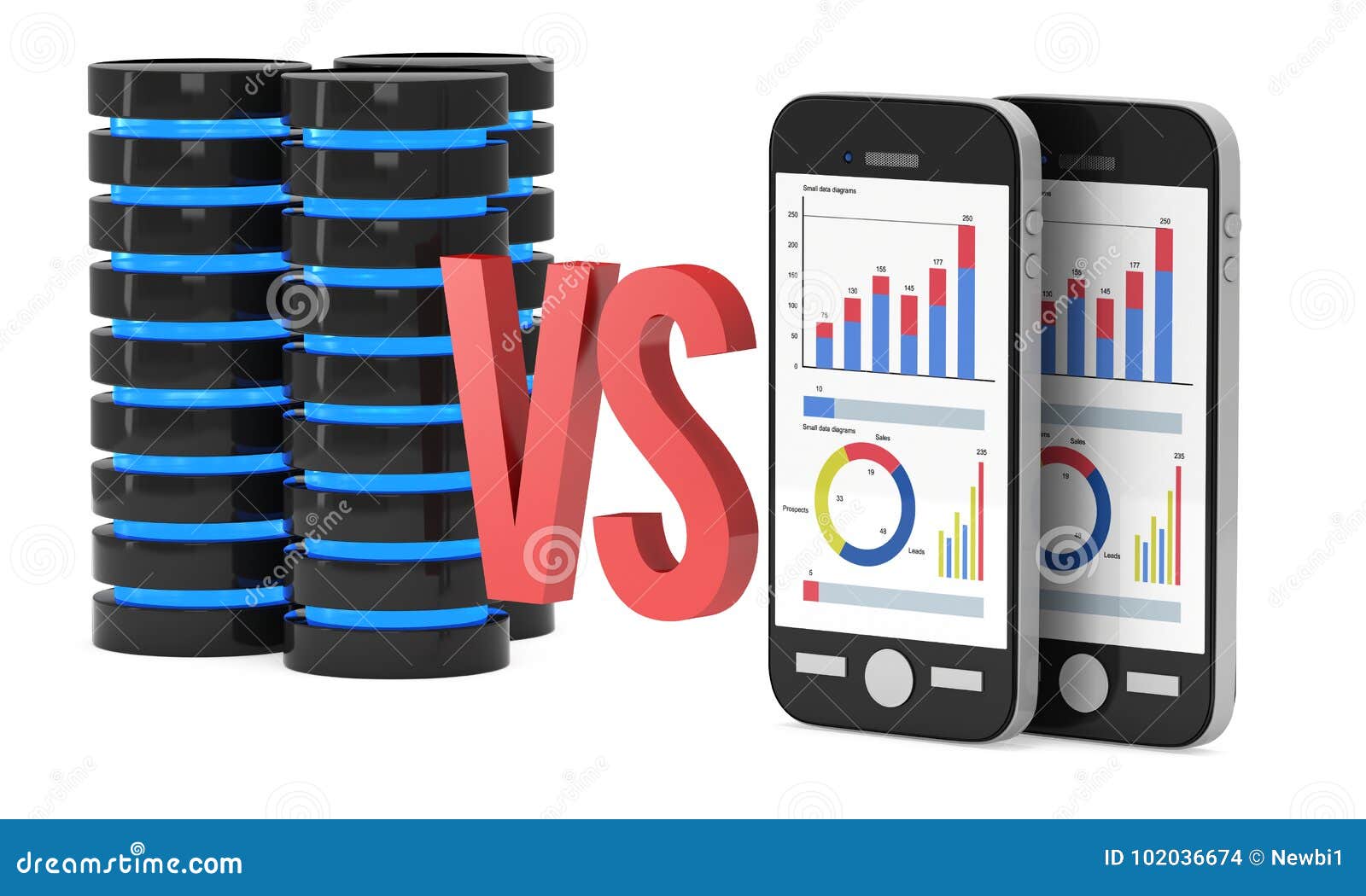 Big Data VS Small Data stock illustration. Illustration of plan - 102036674
