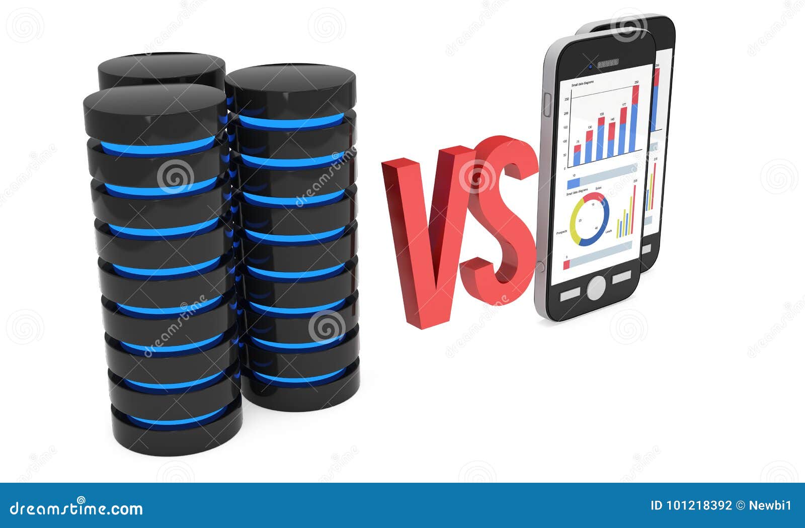 Big Data VS Small Data stock illustration. Illustration of cell - 101218392