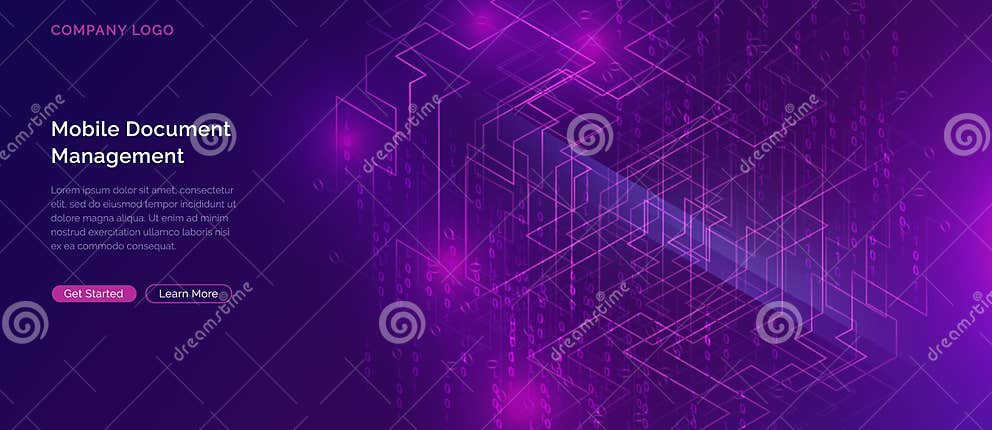 Big Data Waterfall, Streams of Digital Binary Code Stock Vector - Illustration of business ...